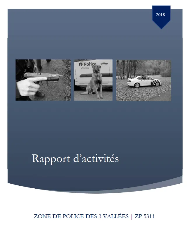 Rapport d'activités 2018 | Police Locale 3 Vallées